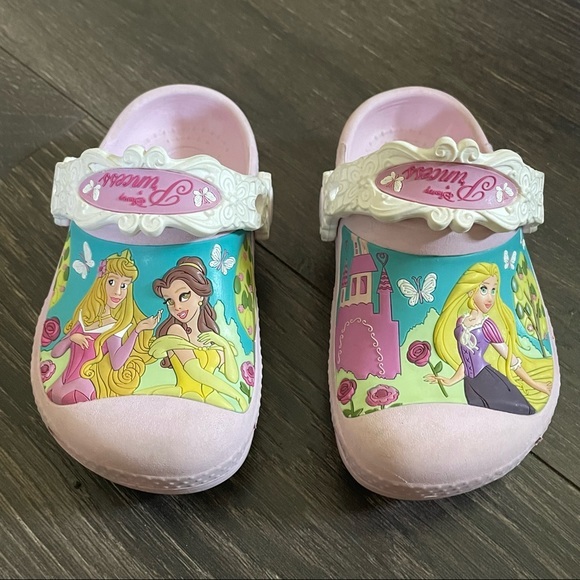 CROCS | Shoes | Disney Princess Crocs Sandals Slides Clogs Slip Ons ...